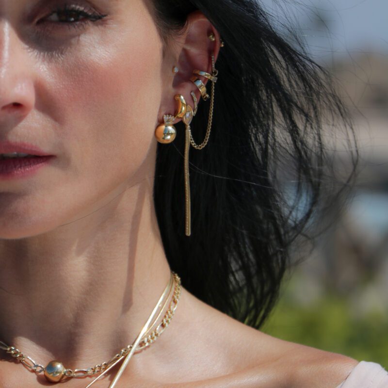 Diamond Ear cuff earring – Meyrav Shavit Online