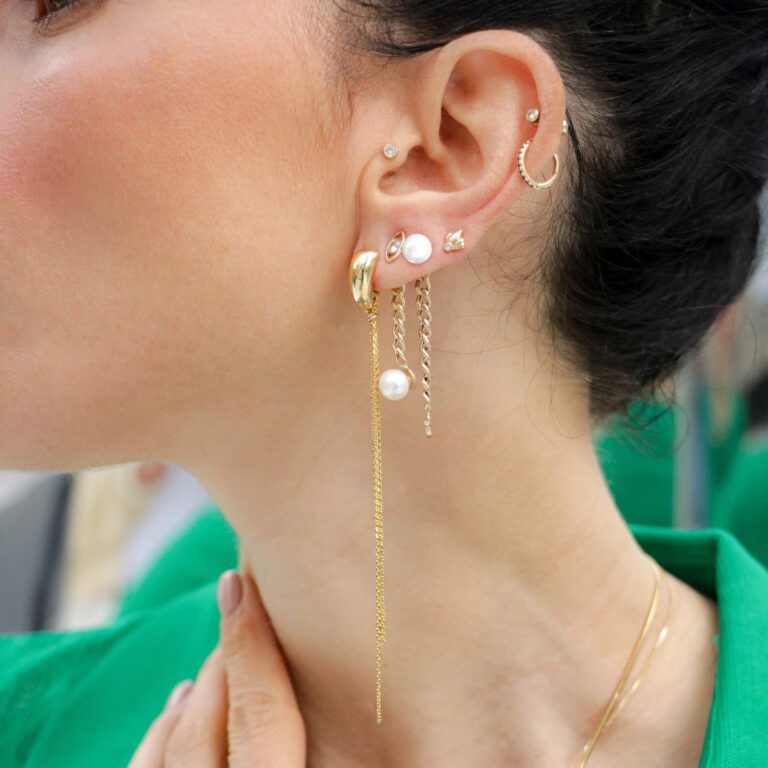 Double Pearl Ear Jacket – Meyrav Shavit Online