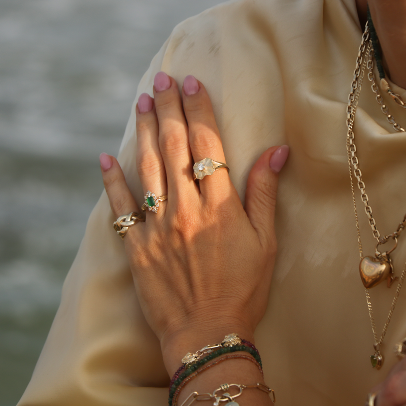 Emerald Tomi Ring – Meyrav Shavit Online